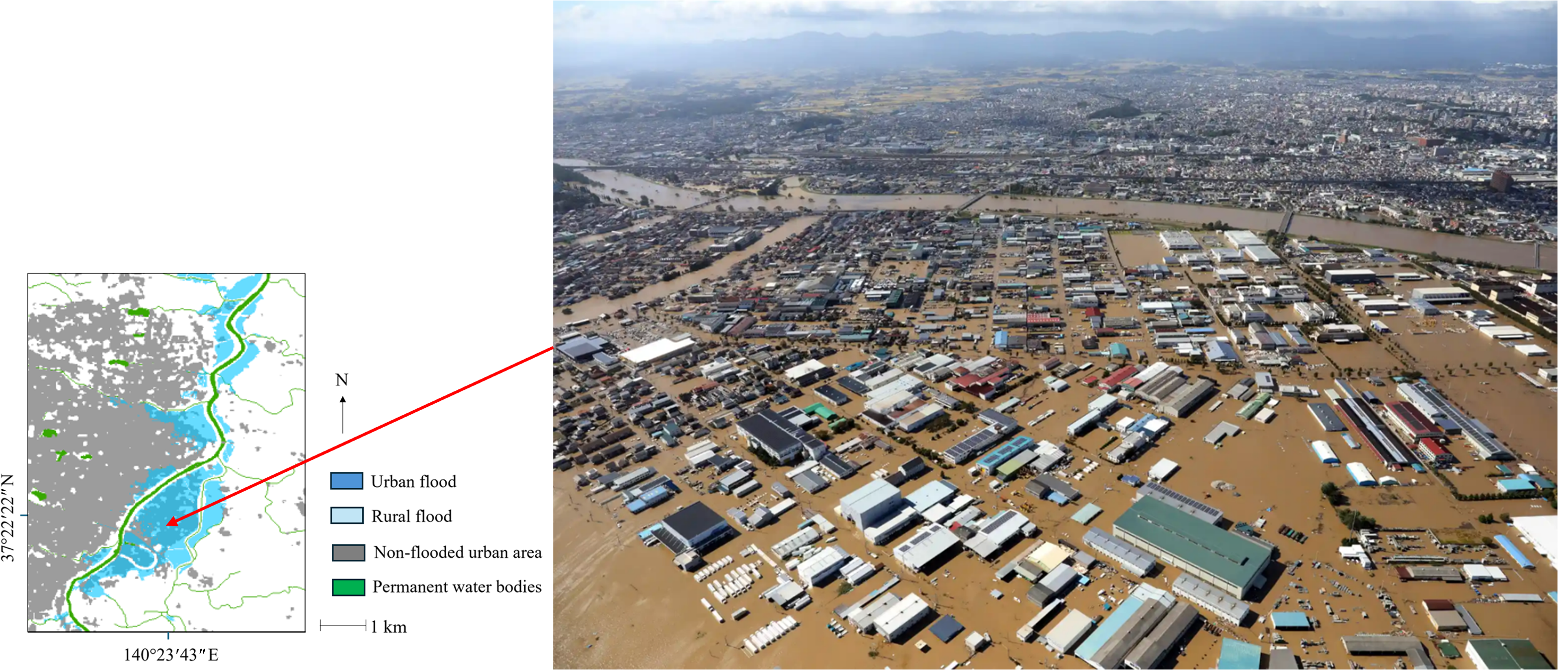 Improved urban flood detection in deeper floods using synthetic ...