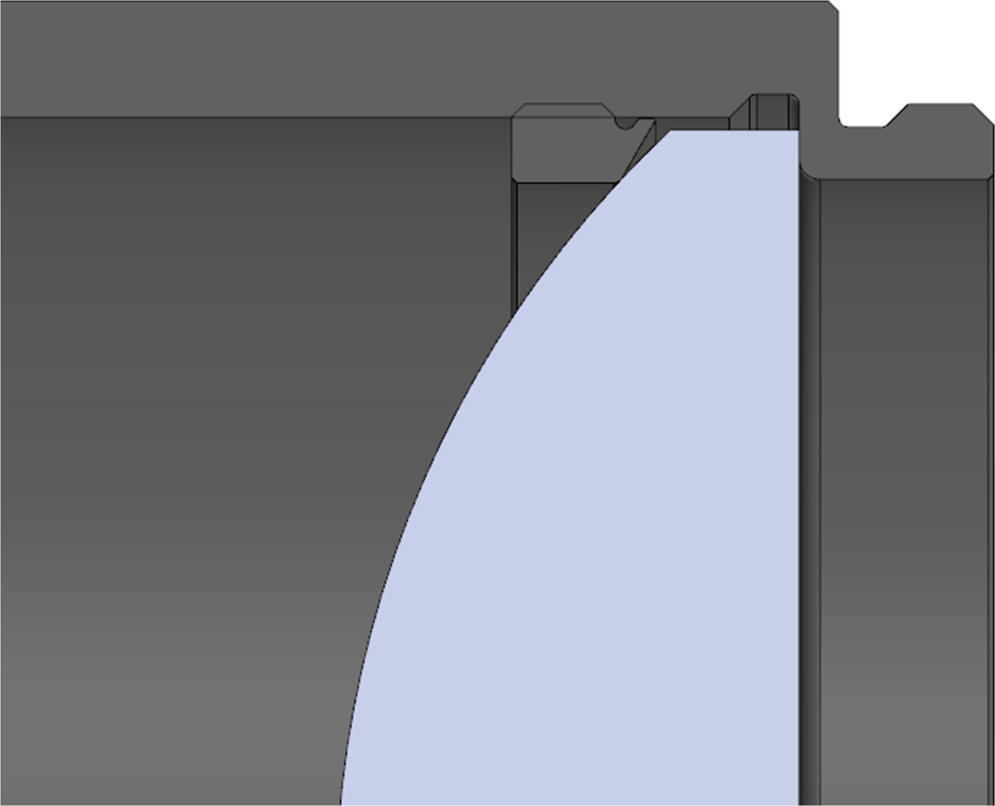 High accuracy lens centering using edge contact mounting
